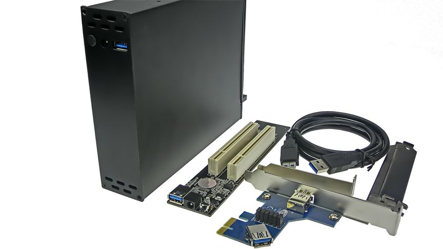 PCI-e转PCI转接卡 PCI插槽扩展转接盒转换器适用控制卡采集卡声卡