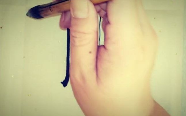 毛笔的握法,毛笔书法色,百家姓毛笔楷书书法名师教学视频