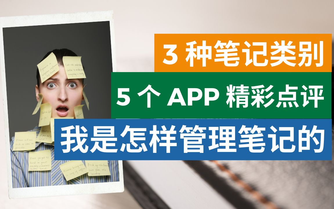 3 种笔记类别, 5 个生产力 APP 核心点评, 我是怎样管理笔记的 | 如何...