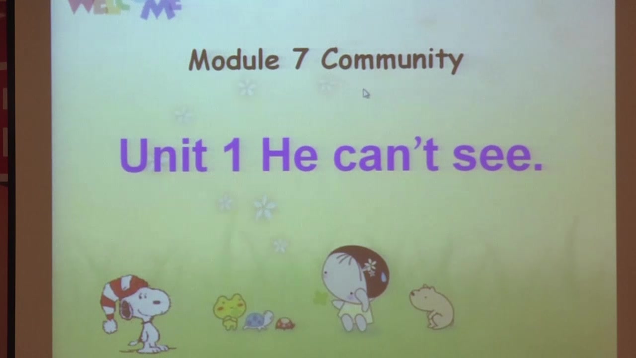 外研社五上:《 He can't see》公开课获奖课2 (有课件教案 ) 外研社小学...