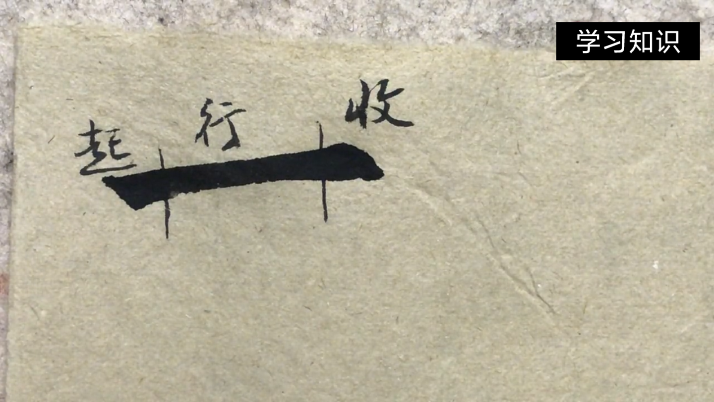 看看毛笔字横的写法!