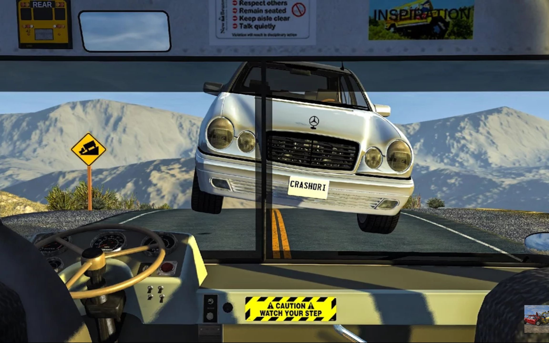 【BeamNG】第一视角下激烈的撞击