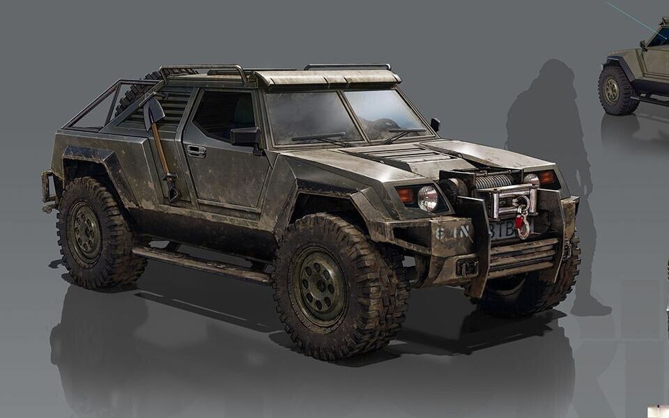 【3DMAX建模】越野车超详细结构讲解建模教程 零基础载具建模教学