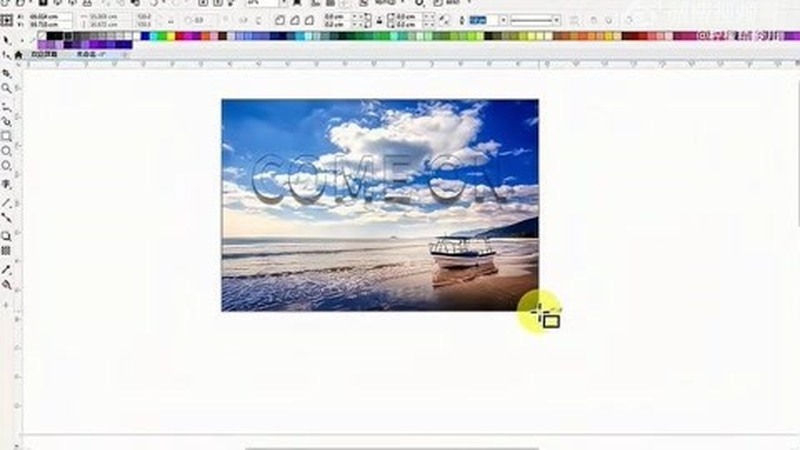 CorelDRAW绘制文字嵌入图片平面设计素材cdr