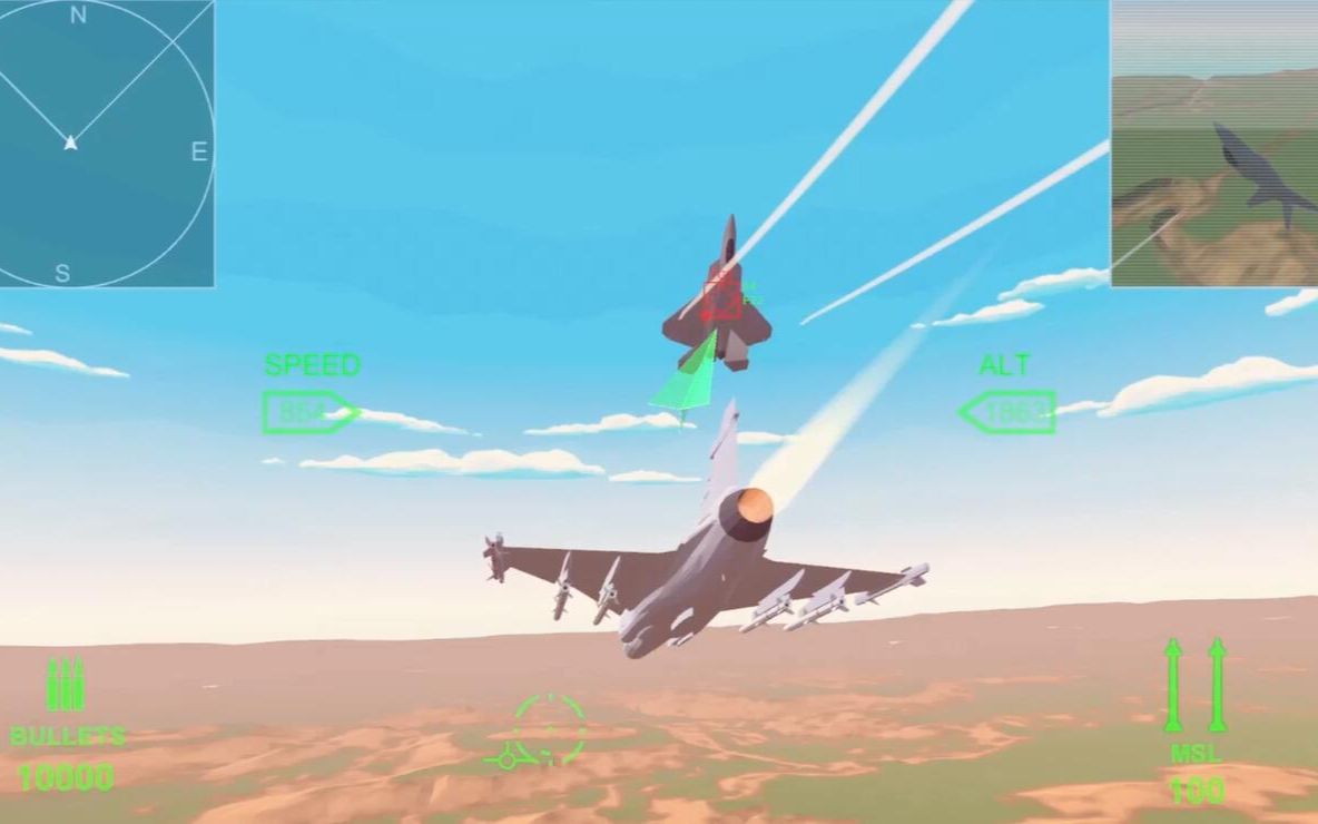 AI战斗机的超机动测试 本人正在开发的空战游戏