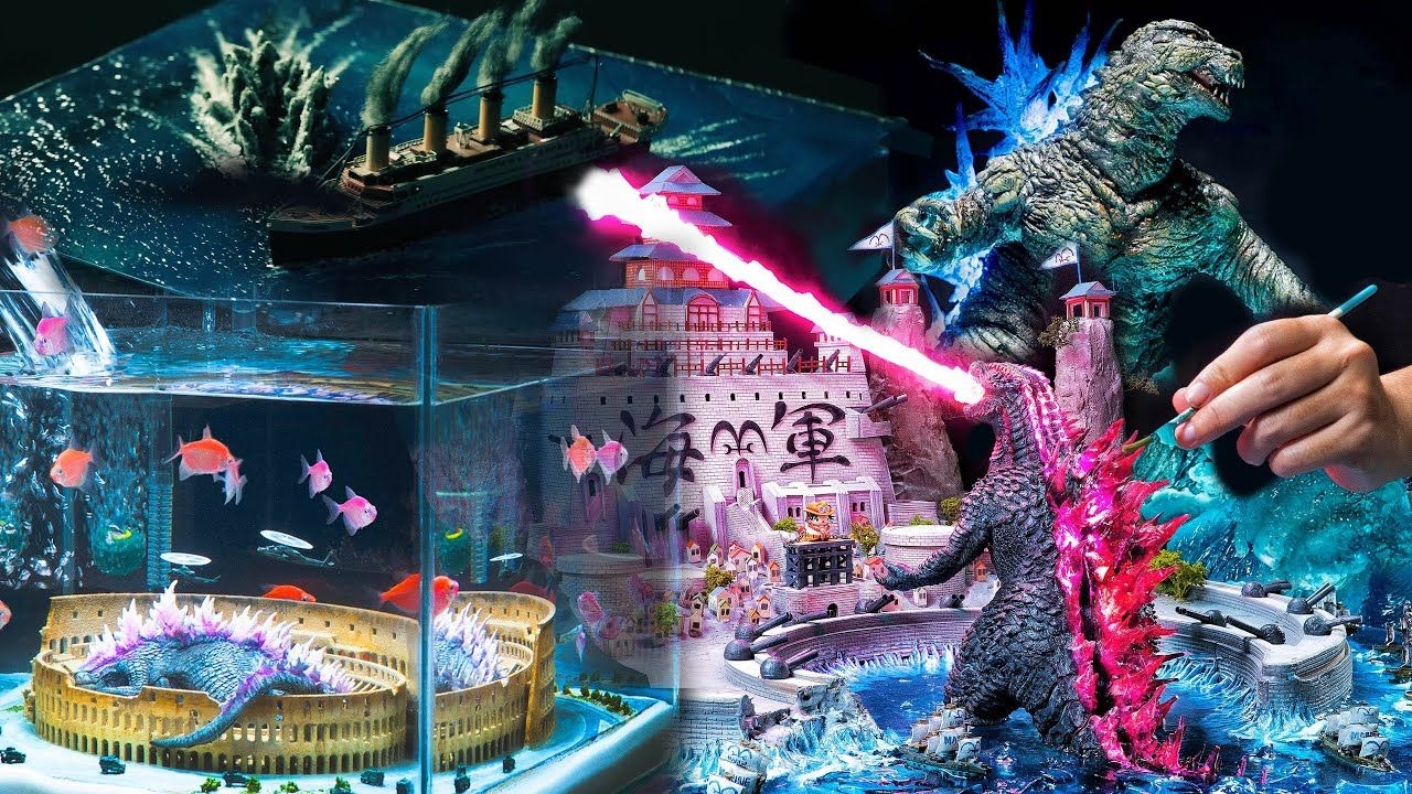 【4K】wAw Creator大佬在油管累计3000万播放量的哥斯拉场景制作...