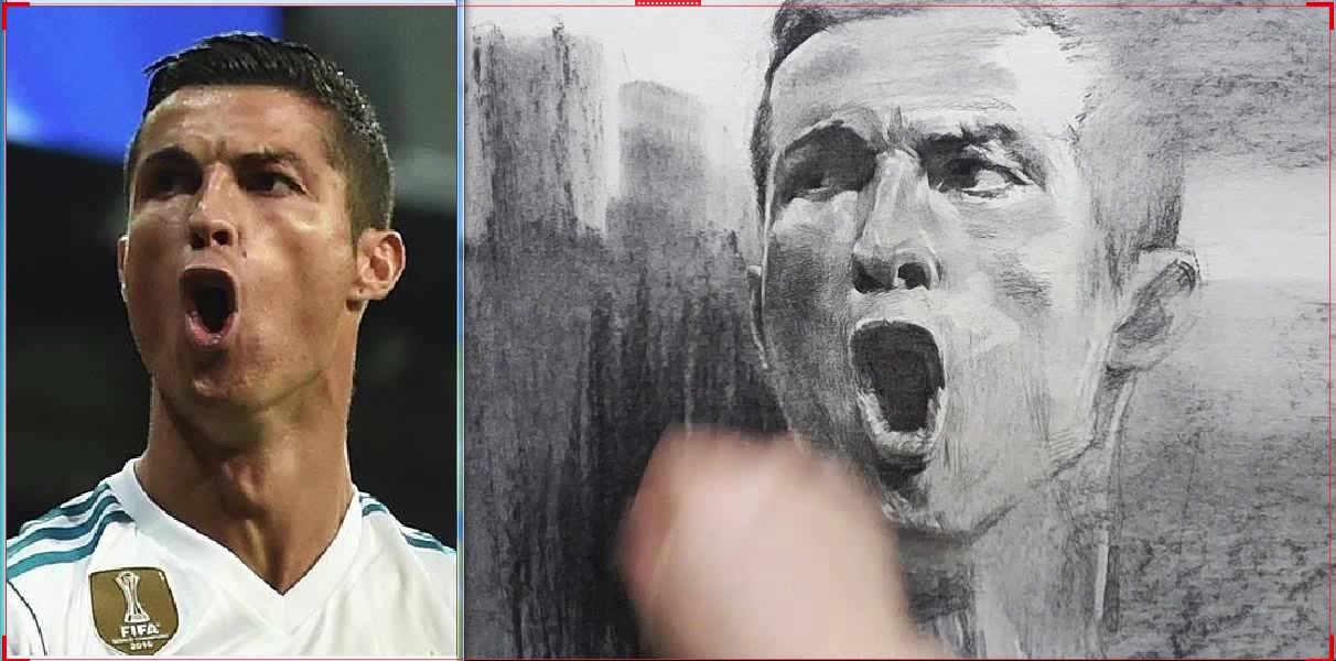 素描肖像-最帅足球男星C罗