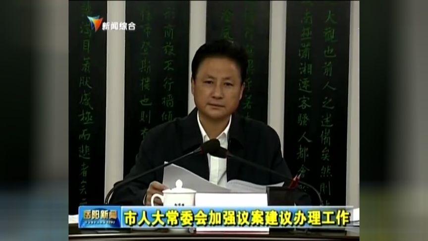 岳阳市人大常委会加强议案建议办理工作