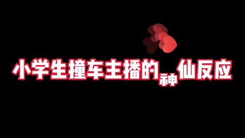 小学生撞车主播的神仙反应