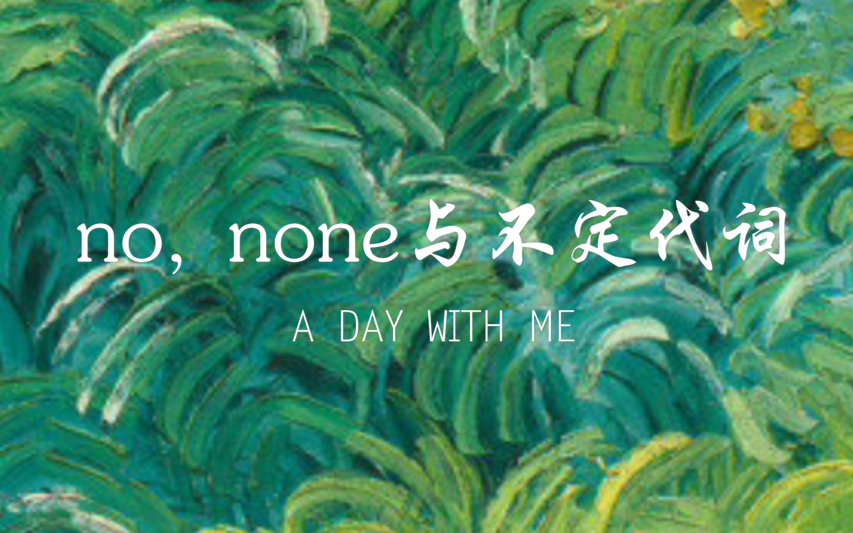 no, none与不定代词,附练习