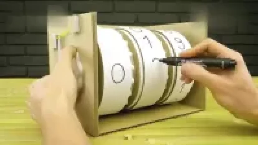 手工制作:如何制作硬纸板机械计数器
