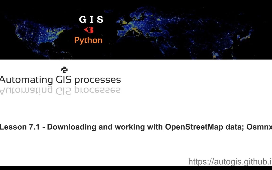 AutoGIS Lesson 7.1 - 使用Osmnx下载和使用OpenStreetMap数据