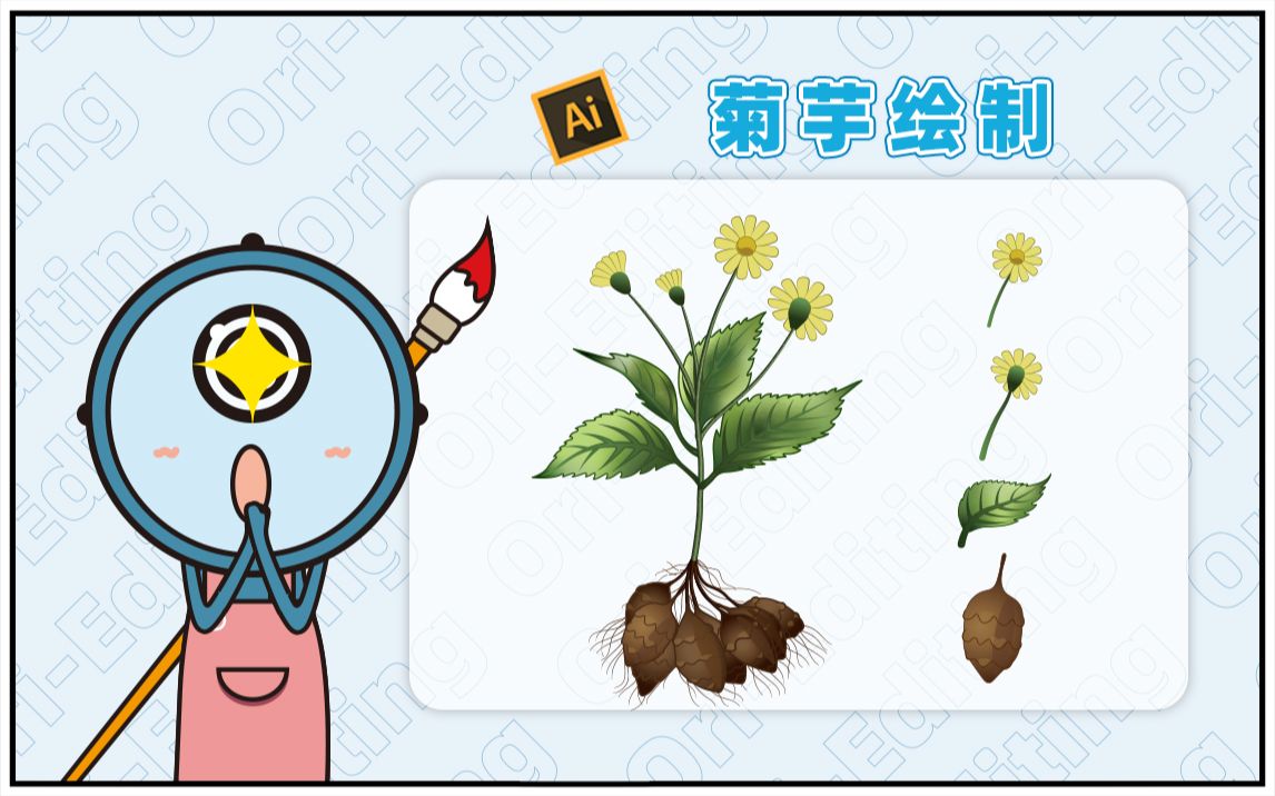 菊芋绘制|利用新手友好的“曲率工具”实现复杂曲线图形绘制