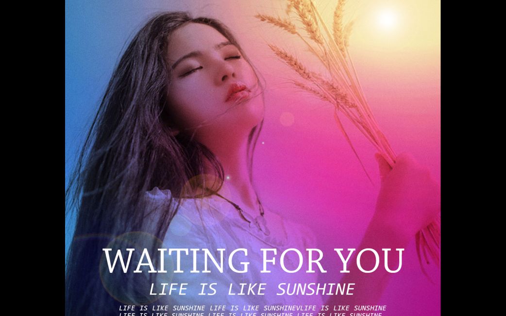 PS红蓝撞色效果少女电影怀旧效果