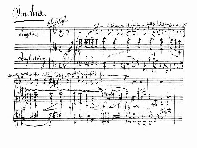 [手稿乐谱]马勒:早期三首艺术歌曲之1《在春天》