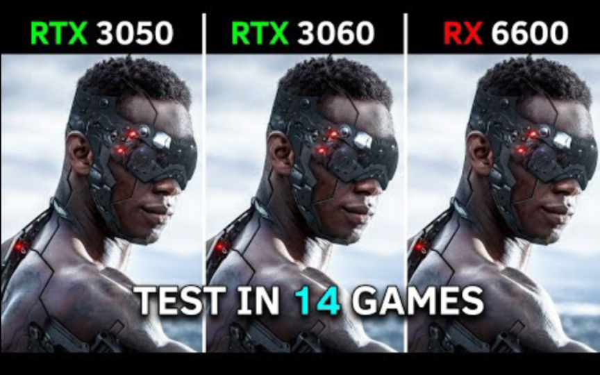 RTX3050 vs RTX3060 vs RX6600,主流显卡游戏性能测试
