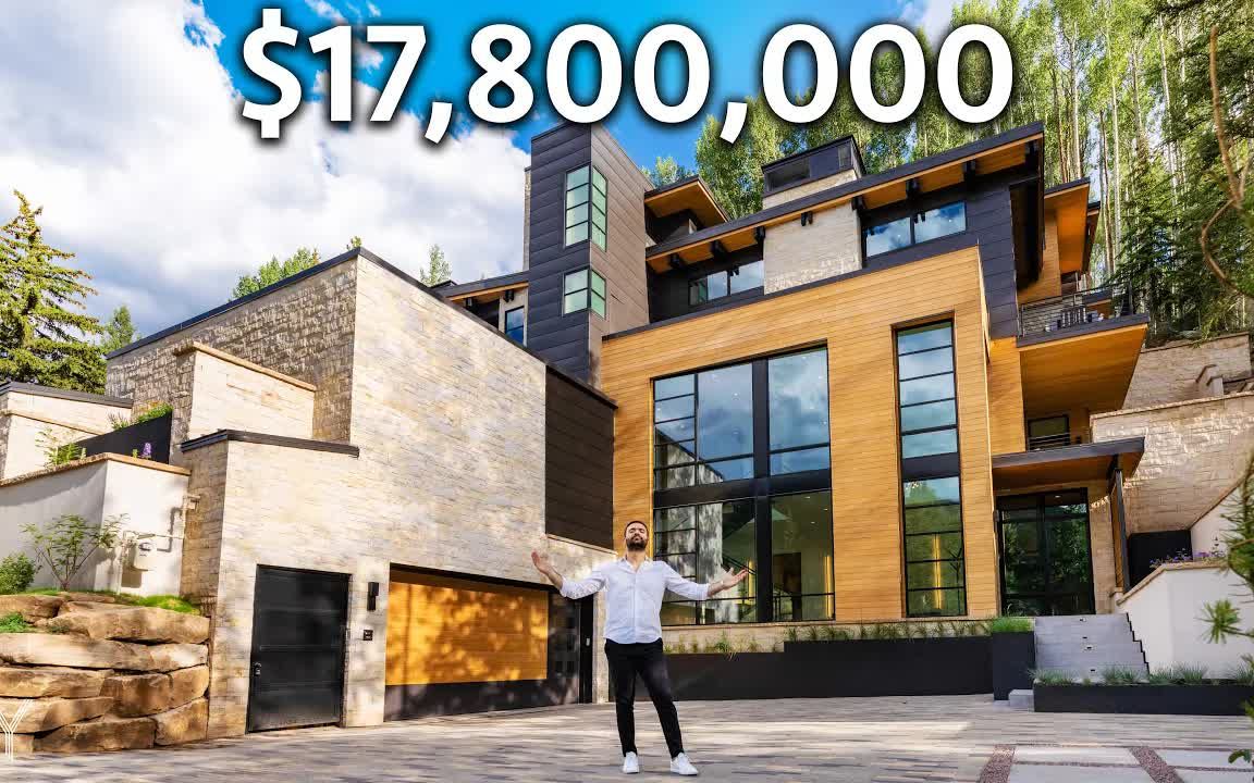 在科罗拉多州韦尔的一座价值 17,800,000 美元的现代山地住宅内