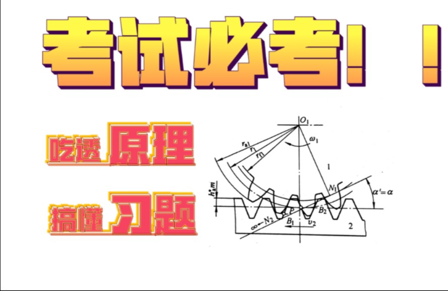 机械原理考研 齿轮机构(齿轮与齿条啮合) 好题分享 大壳儿老师