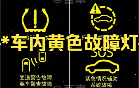 汽车仪表盘黄色故障灯图解说明书