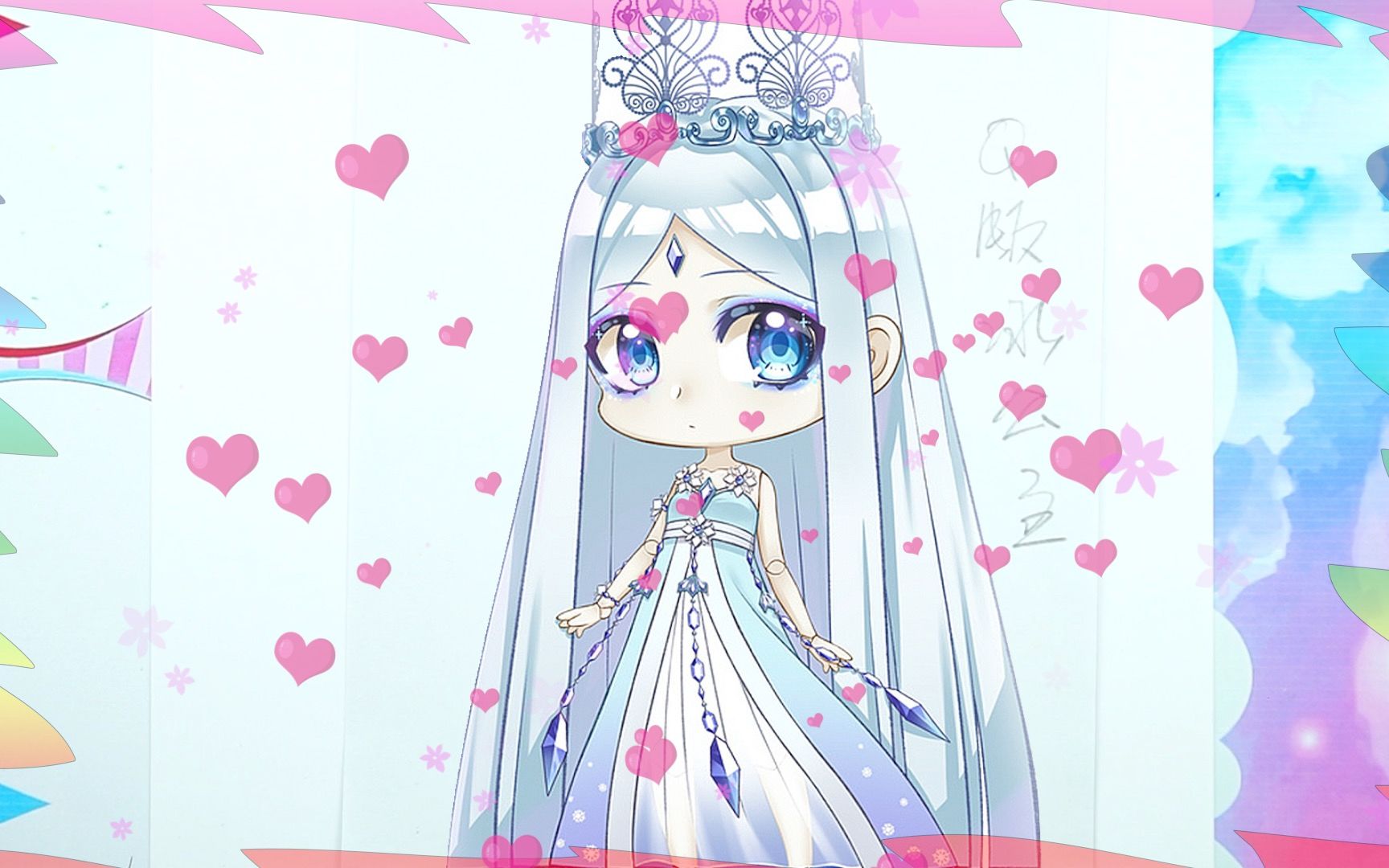 精灵梦叶罗丽简笔画,3岁模样的冰公主是不是很可爱呢?