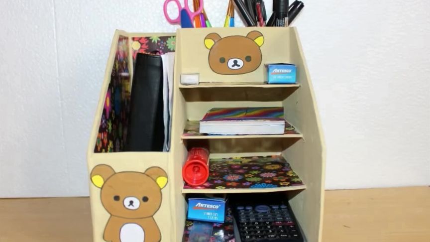 「一分钟手工」用废弃的纸盒子做书架,心灵手巧的你也能做出来的