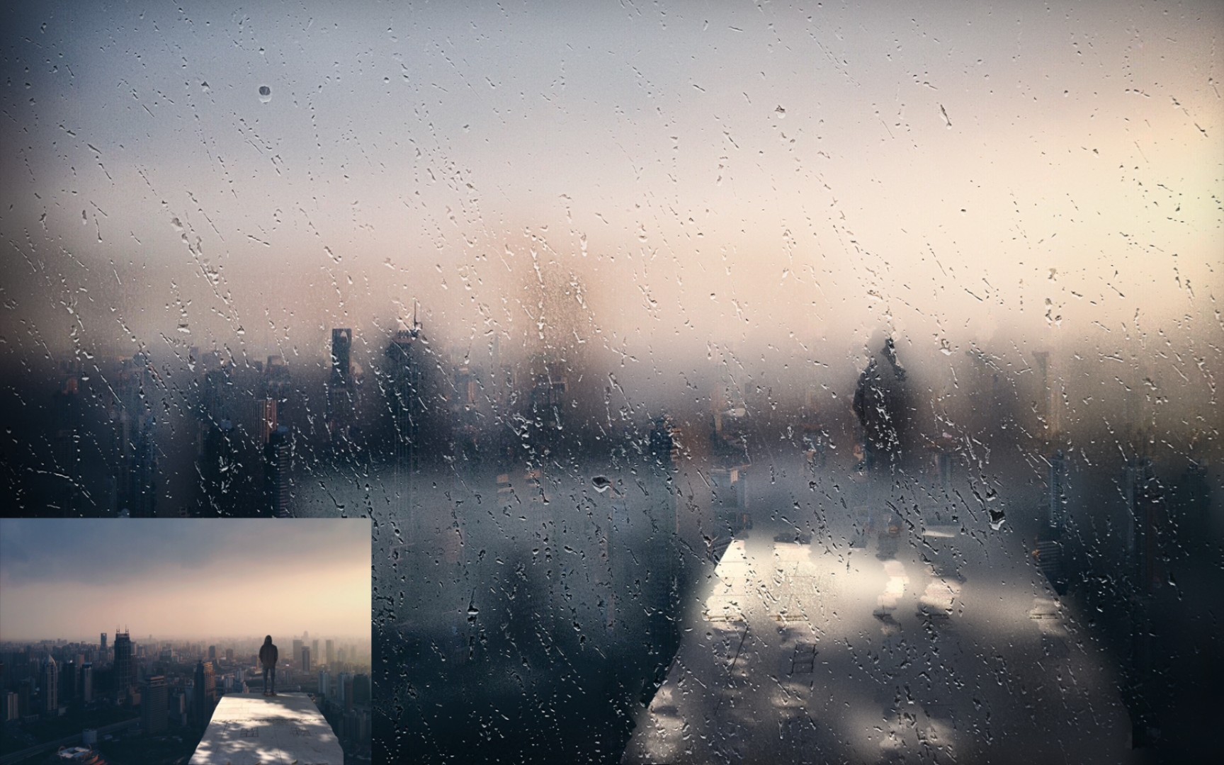 Photoshop教程:真实雨天玻璃效果