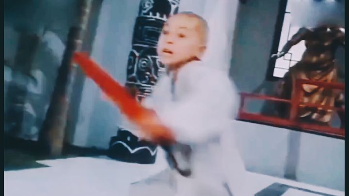 盘点释小龙精彩打斗片段,小时候释小龙太可爱了