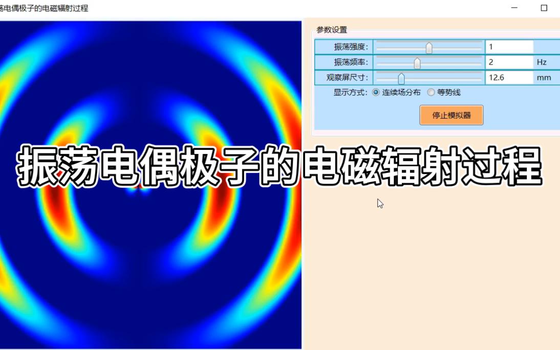 振荡电偶极子的电磁辐射过程