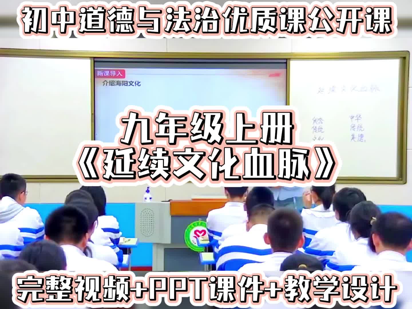 《延续文化血脉》公开课优质课教学视频