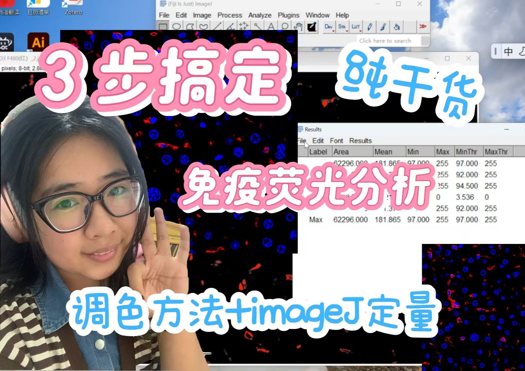 免疫荧光 | 定量分析 调色 优化信号+imageJ 定量分析 3步搞定 纯干货