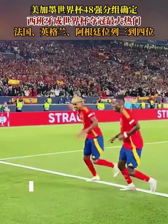 美加墨世界杯48强分组确定,西班牙成世界杯夺冠最大热门