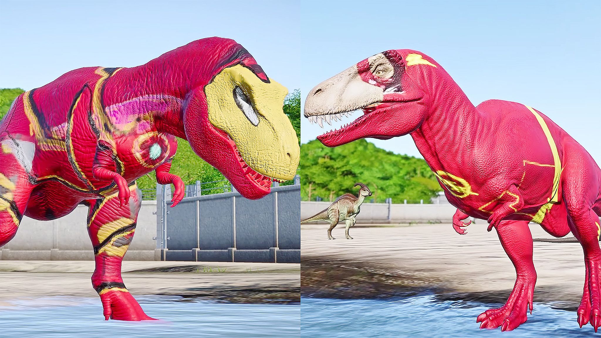 霸王龙、高棘龙、尼日尔龙,漫威模组—游戏:侏罗纪世界进化_单机游戏...