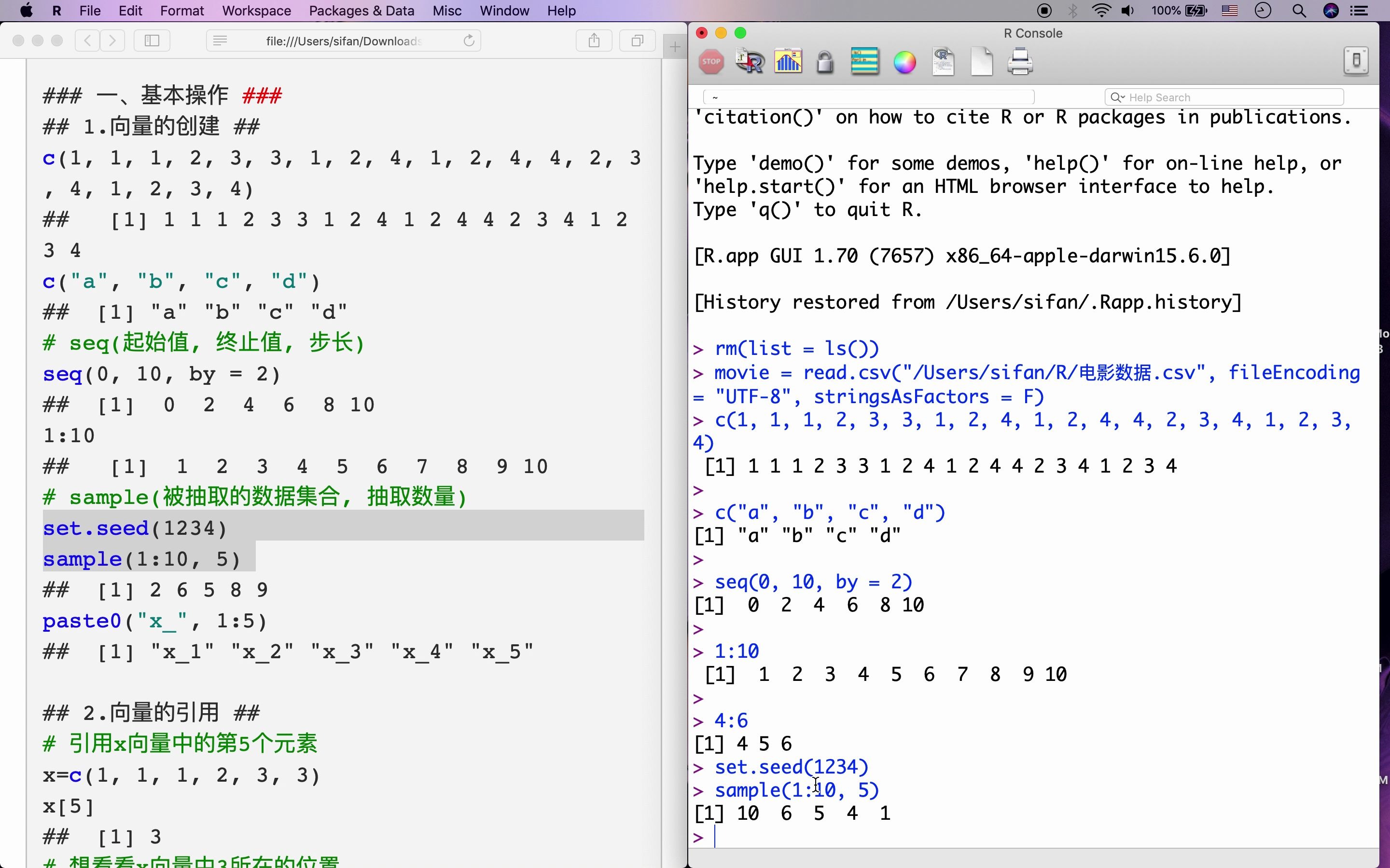 R语言03-向量 从现在开始成为向量大师