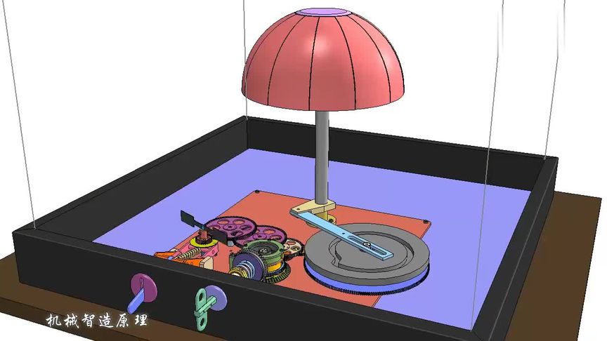 伞开合机制的运行原理,这个结构设计的巧妙,一看便是高手所为!