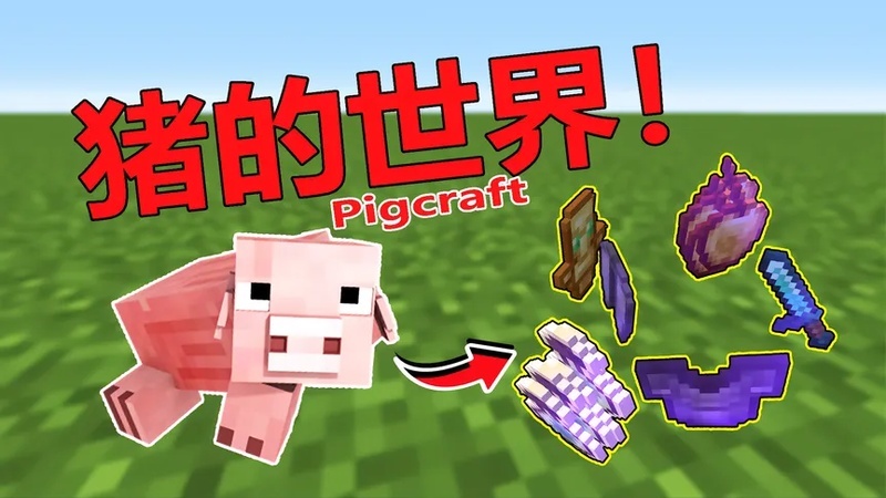我的世界当玩家没击杀一只猪可以获得大量OP道具!究极懒狗生存!