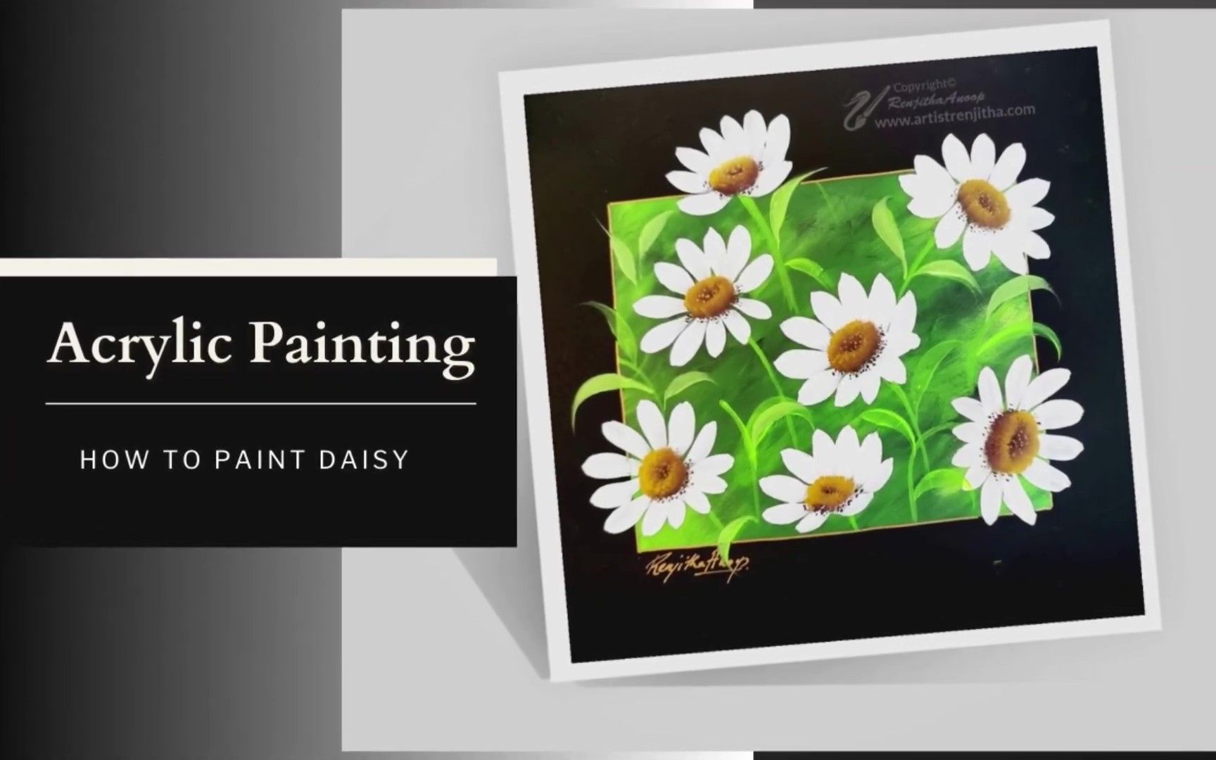 【丙烯画】入门的简单想法,开始新的花卉绘画教程