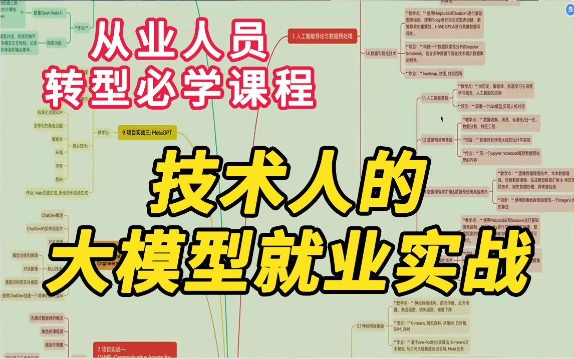 大模型应该如何学?关于技术人转型的大模型就业实战课分享,AI-CODE...