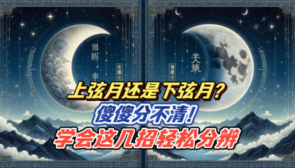 怎么判断上弦月还是下弦月?学会这几招即可轻松分辨!