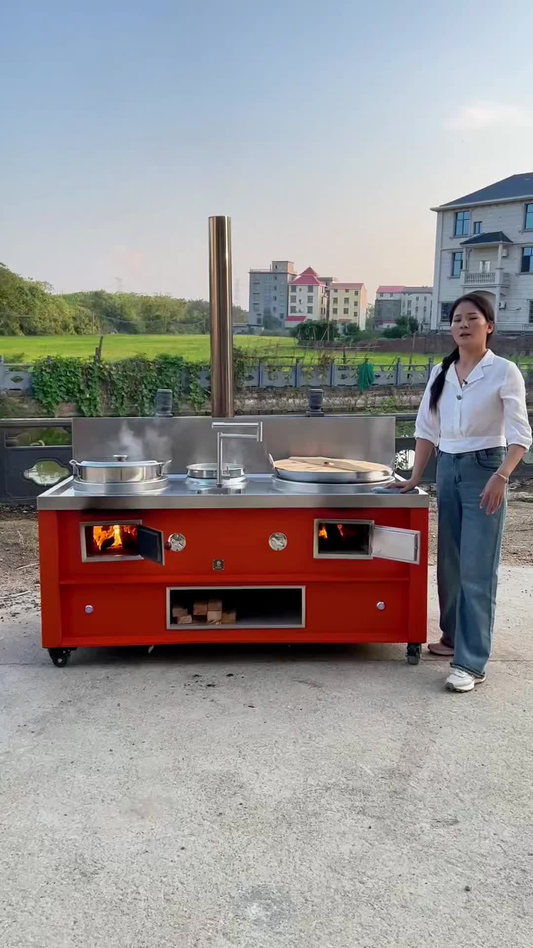 2025年新型无烟柴火灶,不锈钢无烟节能柴火炉灶厂家#柴火灶 #农村...