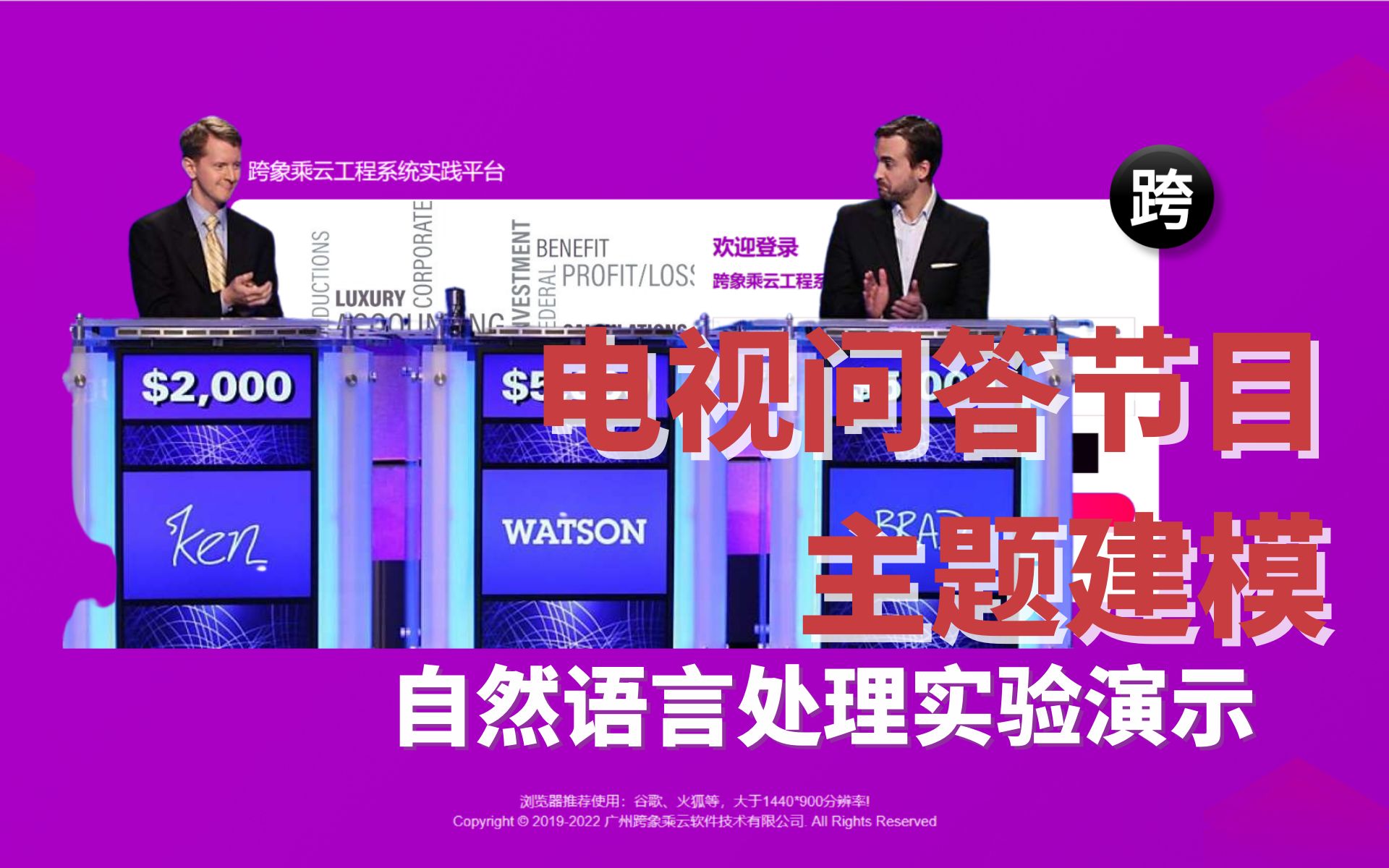 自然语言处理实验演示 - 60. 电视问答节目主题建模