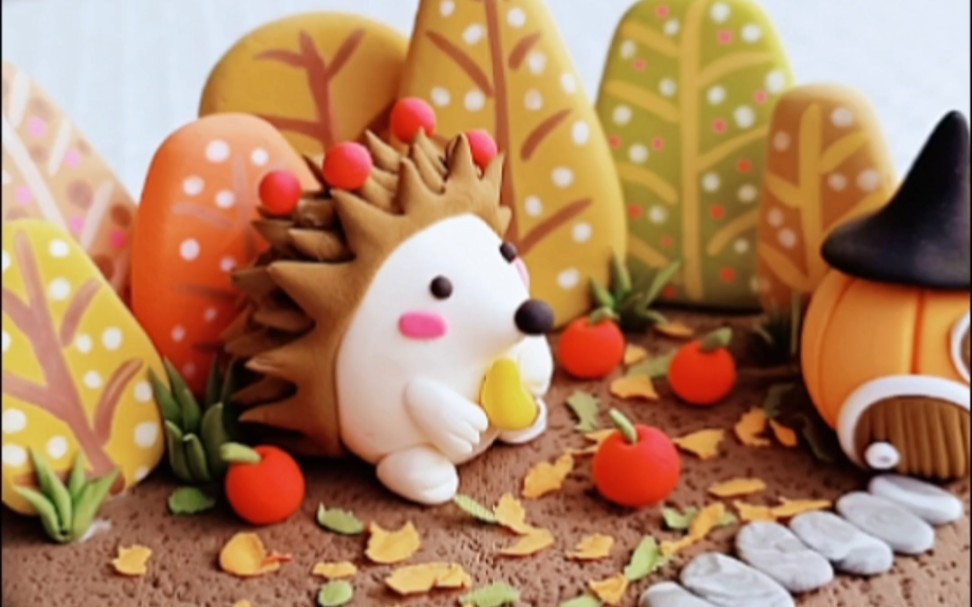 粘土场景~秋天的森林#儿童创意手工 #超轻粘土手工 #亲子手工 #秋天...