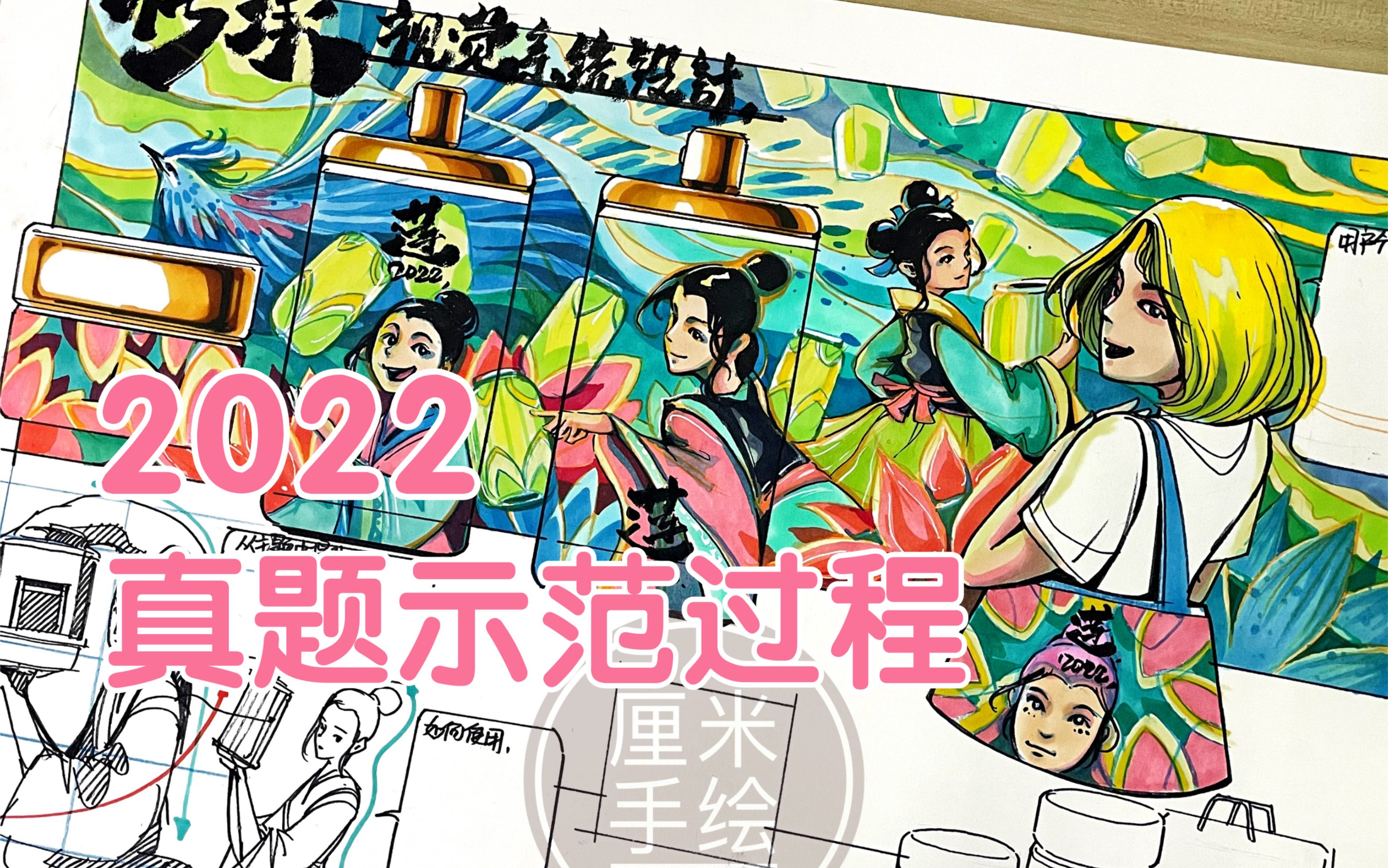 【视觉传达】寒假线下课示范1,以清华苏大江南数字2022届考研真题...