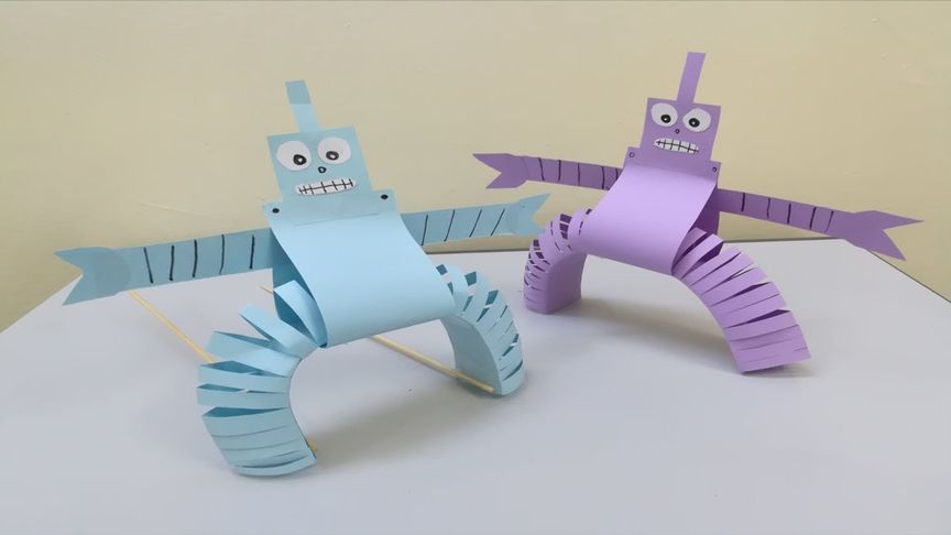 宝宝学折纸:会动的折纸机器人怎么做?掌握折纸小窍门很重要!