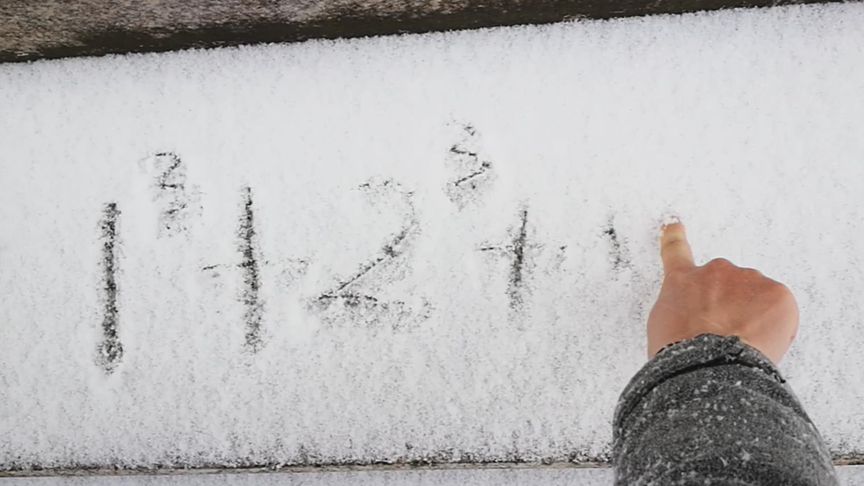 雪地里的数学:自然数的立方和=自然数和的平方