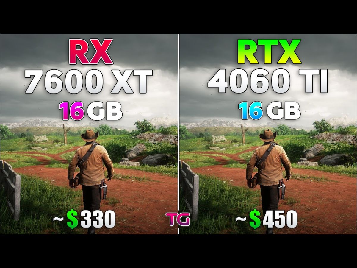 RX 7600 XT 16GB vs RTX 4060 Ti 16GB | 2K分辨率10款游戏对比...