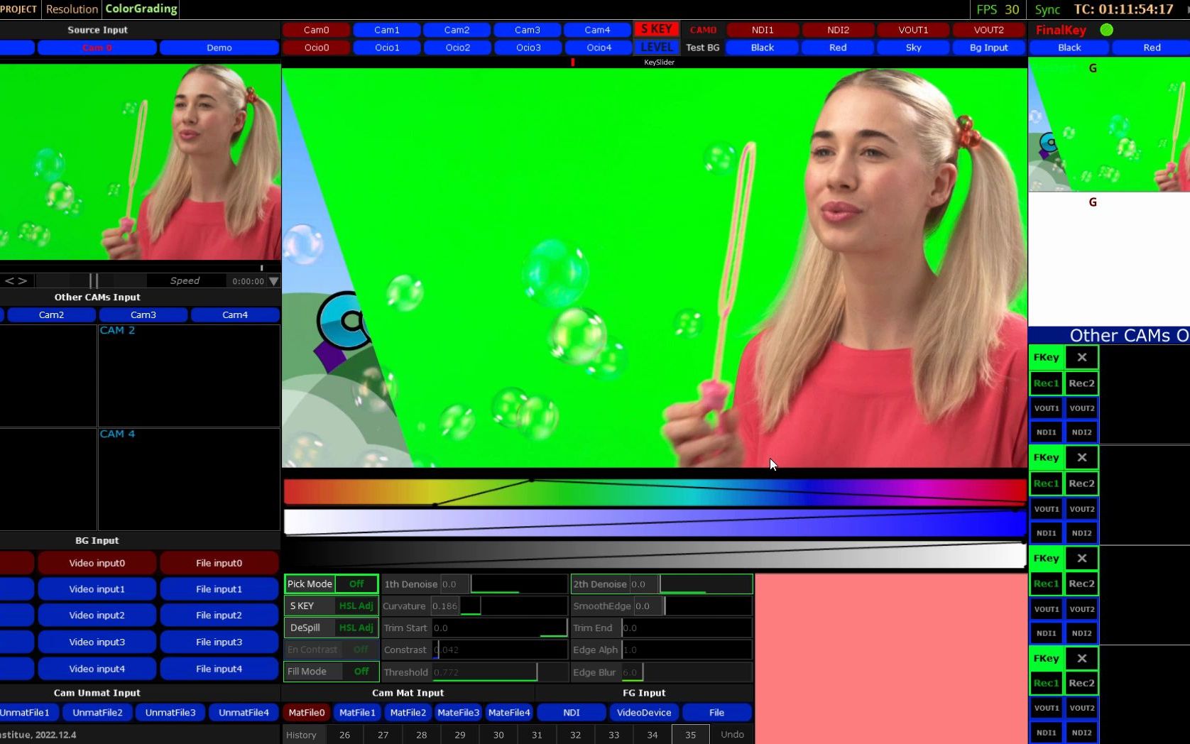 国产自制绿幕抠像合成软件K1 -透明材质处理