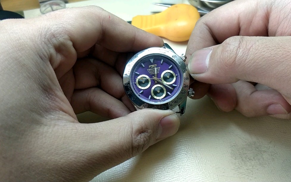 手表开盖——天克诺石英计时码表