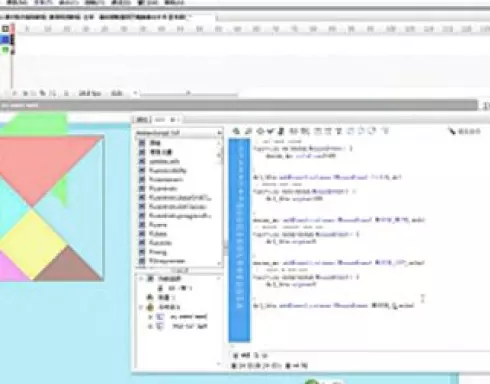flash课件制作蒙语教程 第249课 蒙文课件制作 基础教程 实例 七巧板