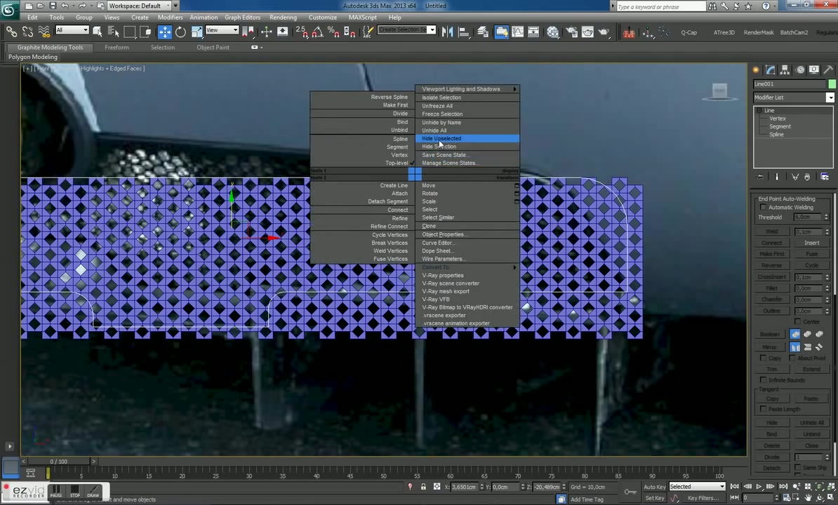 3ds max - 教程建模圆形汽车格栅