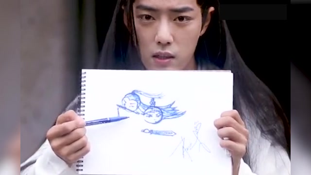 陈情令片场:肖战画Q版魏无羡蓝忘机,必须把C位给蓝忘机